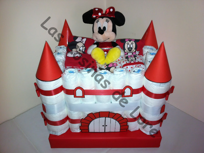Las Cosinas de Lore: Castillos de Pañales Medianos Mickey y Minnie