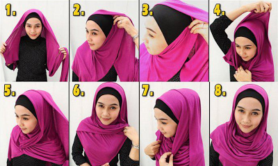 Cara Memakai Jilbab Pashmina Kaos Gaya Hoody Style | Tutorial Hijab Lengkap