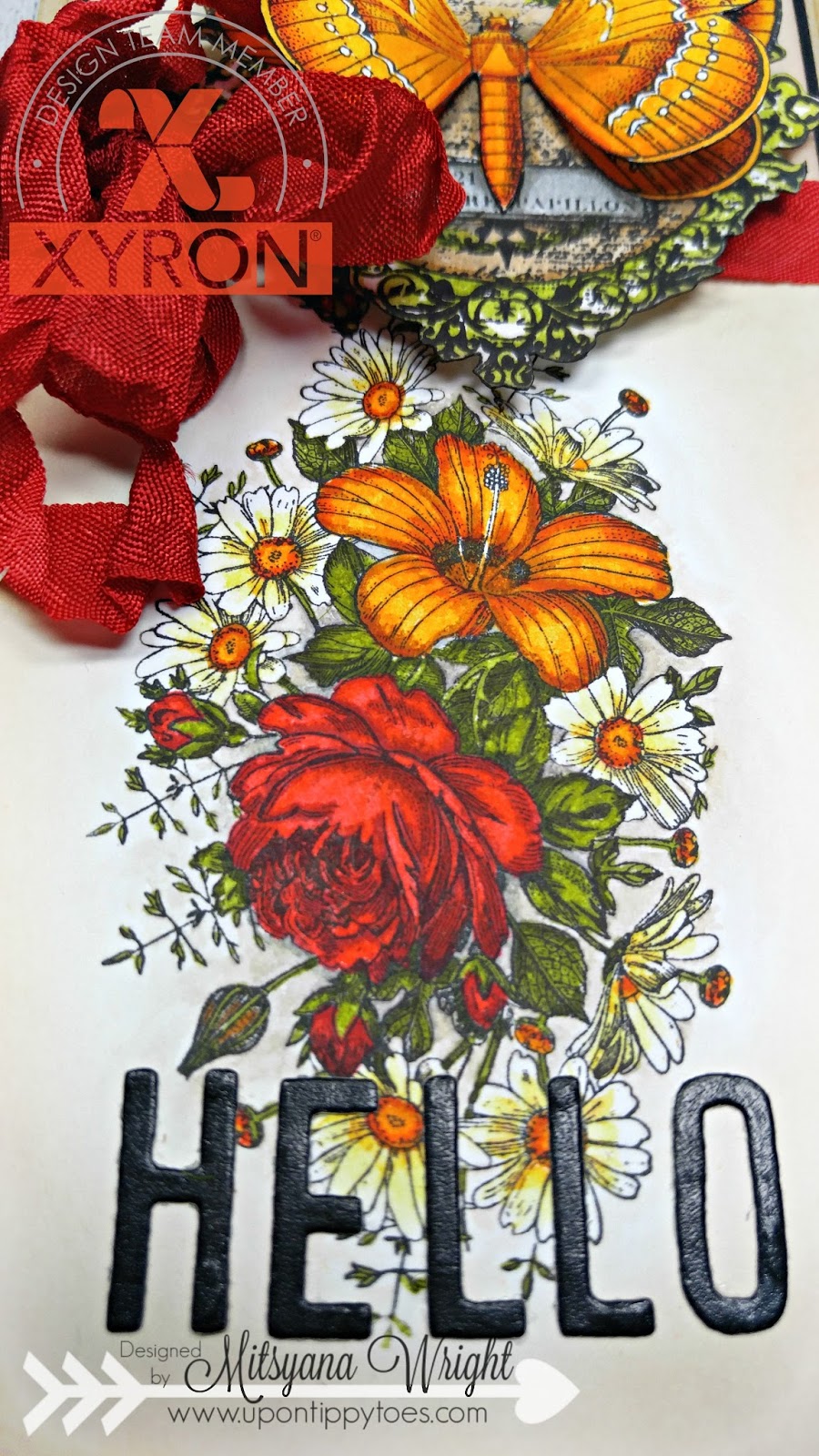 Up On Tippy Toes: A Bright & Cheery HELLO Card