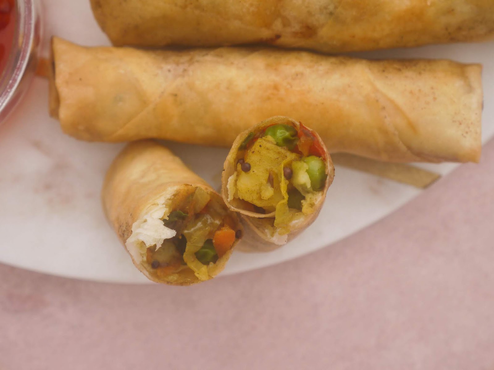 This Muslim Girl Bakes: Vegetable Spring Rolls.