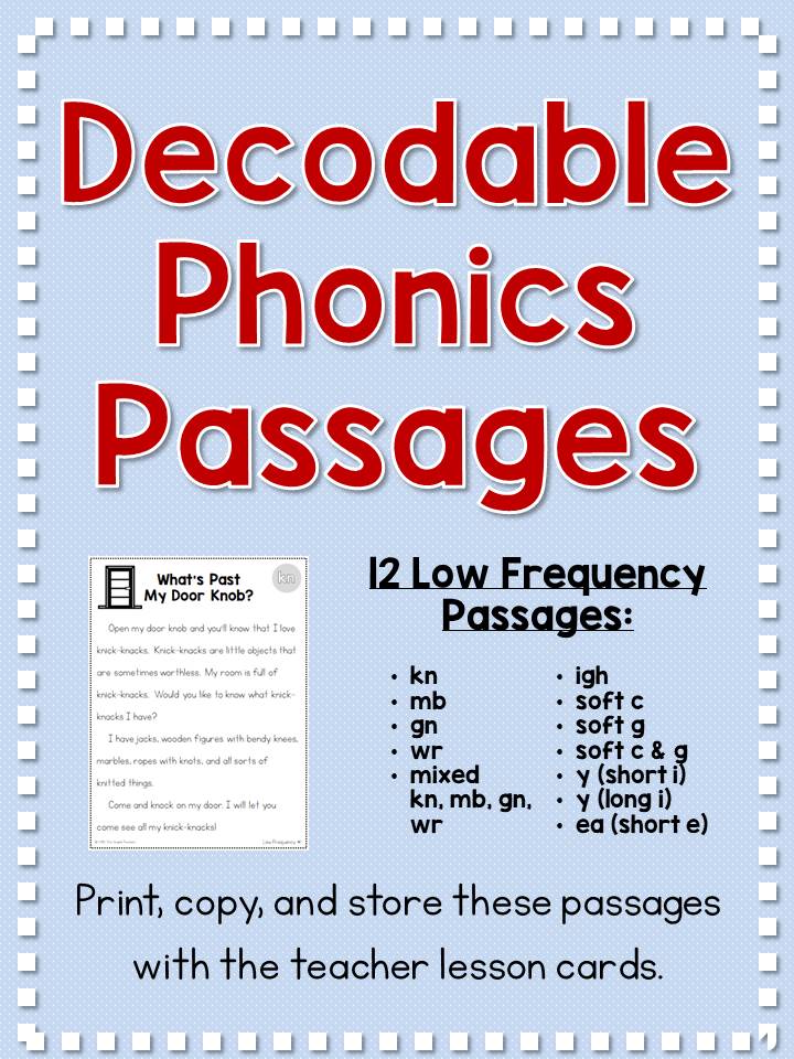 The Simple Teachers: Low Frequency Phonics Lessons and Decodable Passages
