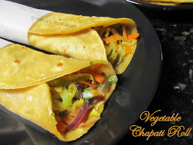 Nithya's Nalabagam : Vegetable Chapati Roll