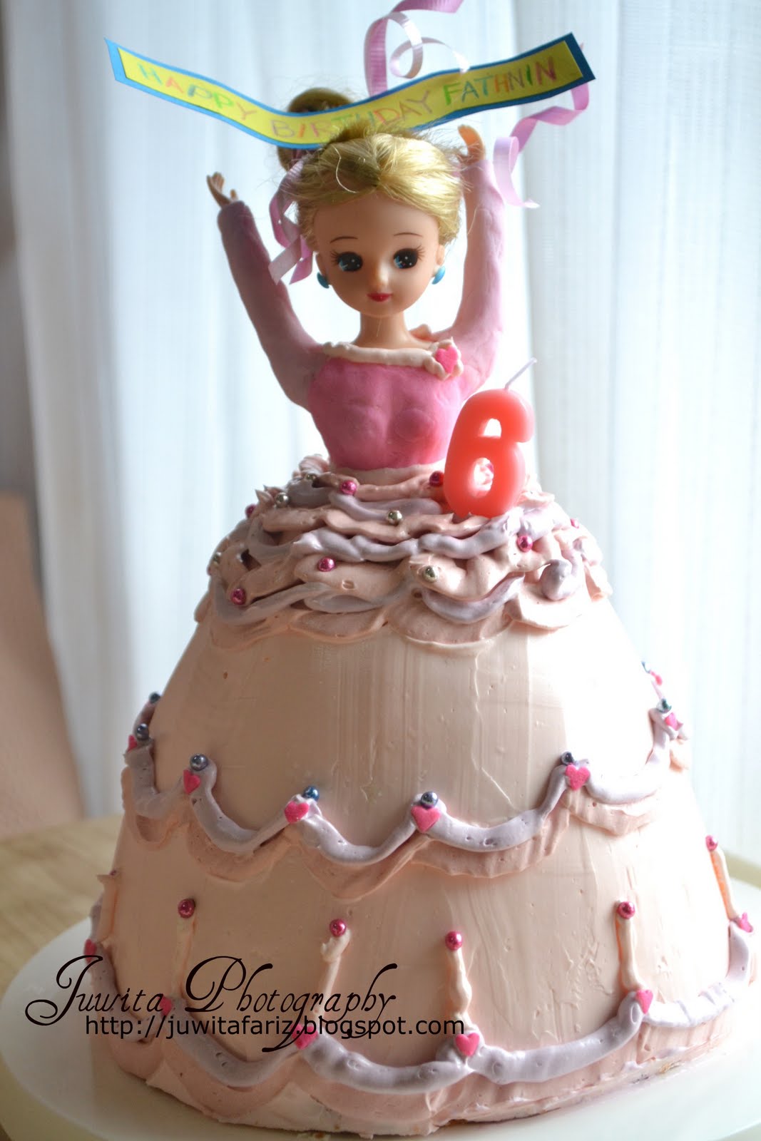 Juwita Fariz and Family: Kek Princess langkah demi langkah