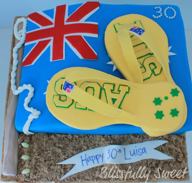 Blissfully Sweet: "Aussie, Aussie, Aussie" 30th Birthday Cake
