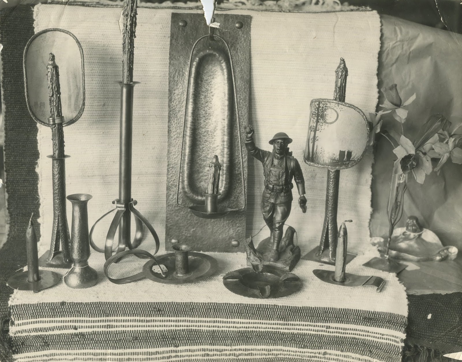 Dull Tool Dim Bulb: Trench Art with a Twist Hammered copper sculpture ...