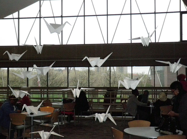 It's About Art and Design: Paper Crane Installation Piece at MCTC