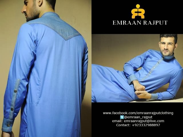 Emraan Rajput Stylish Kurta Designs Collection for Men 2014