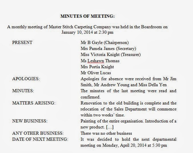 Electronic Document Preparation and Management: Meetings