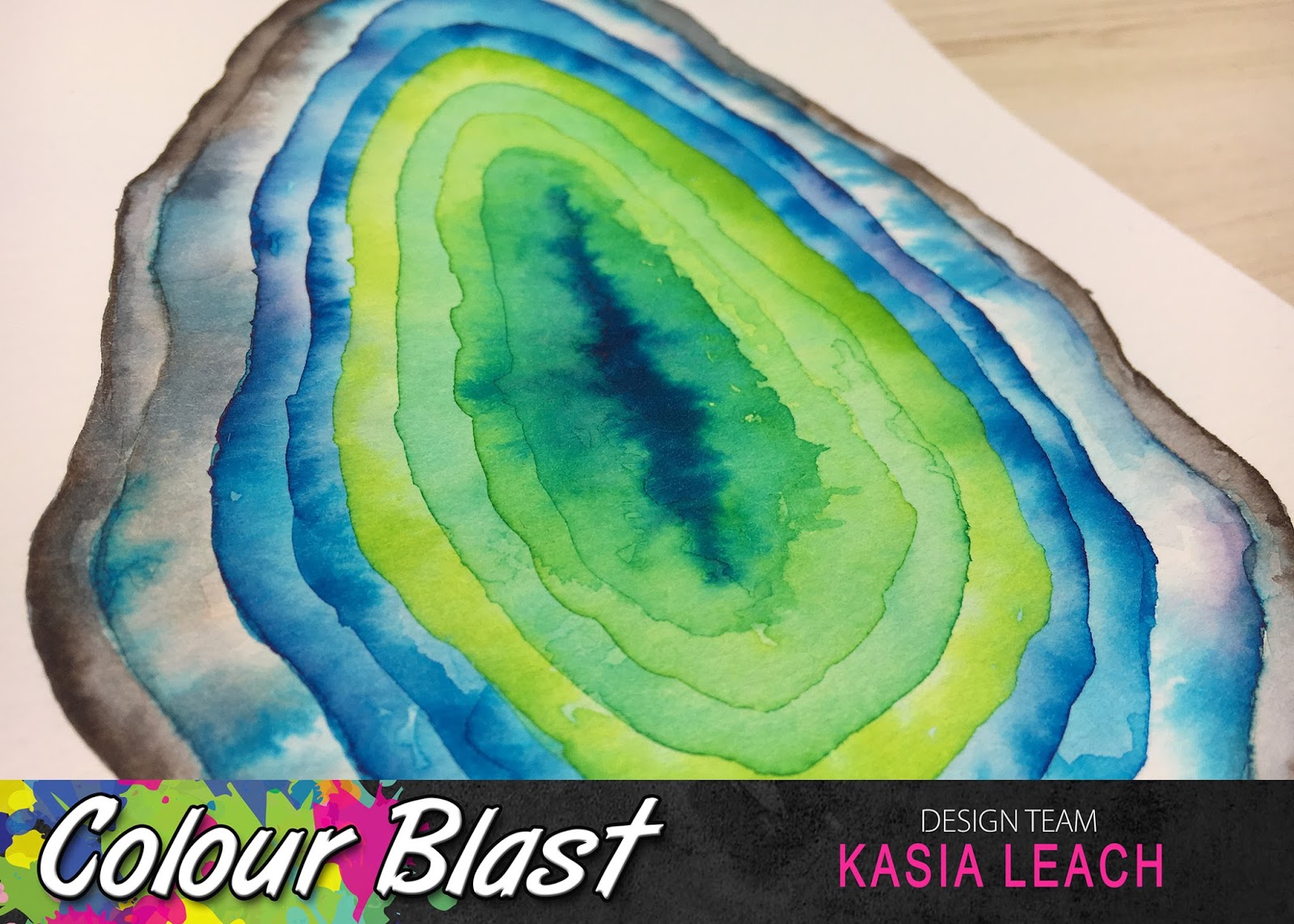 Colour Blast by Bee Arty: Watercolour Geodes with Kasia Leach