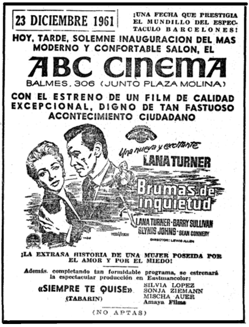 BARCELOFÍLIA : ABC CINEMA (1961-2000)