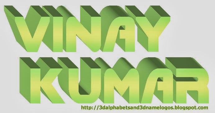 3D Name Logos: Vinay Kumar 3D Name Logo