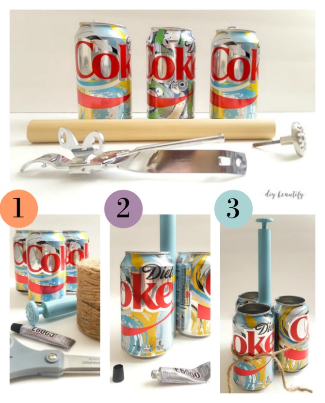 How to Make a DIY Craft Caddy with Soda Cans - DIY Beautify - Creating ...