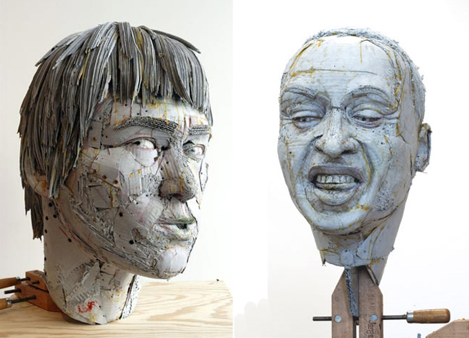 art planet- urban culture: Scott Fife e suas esculturas de papelão