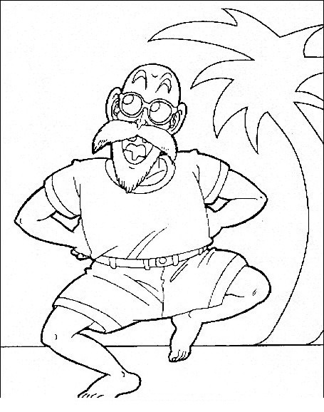 Maestro Roshi para colorear - COLOREA TUS DIBUJOS