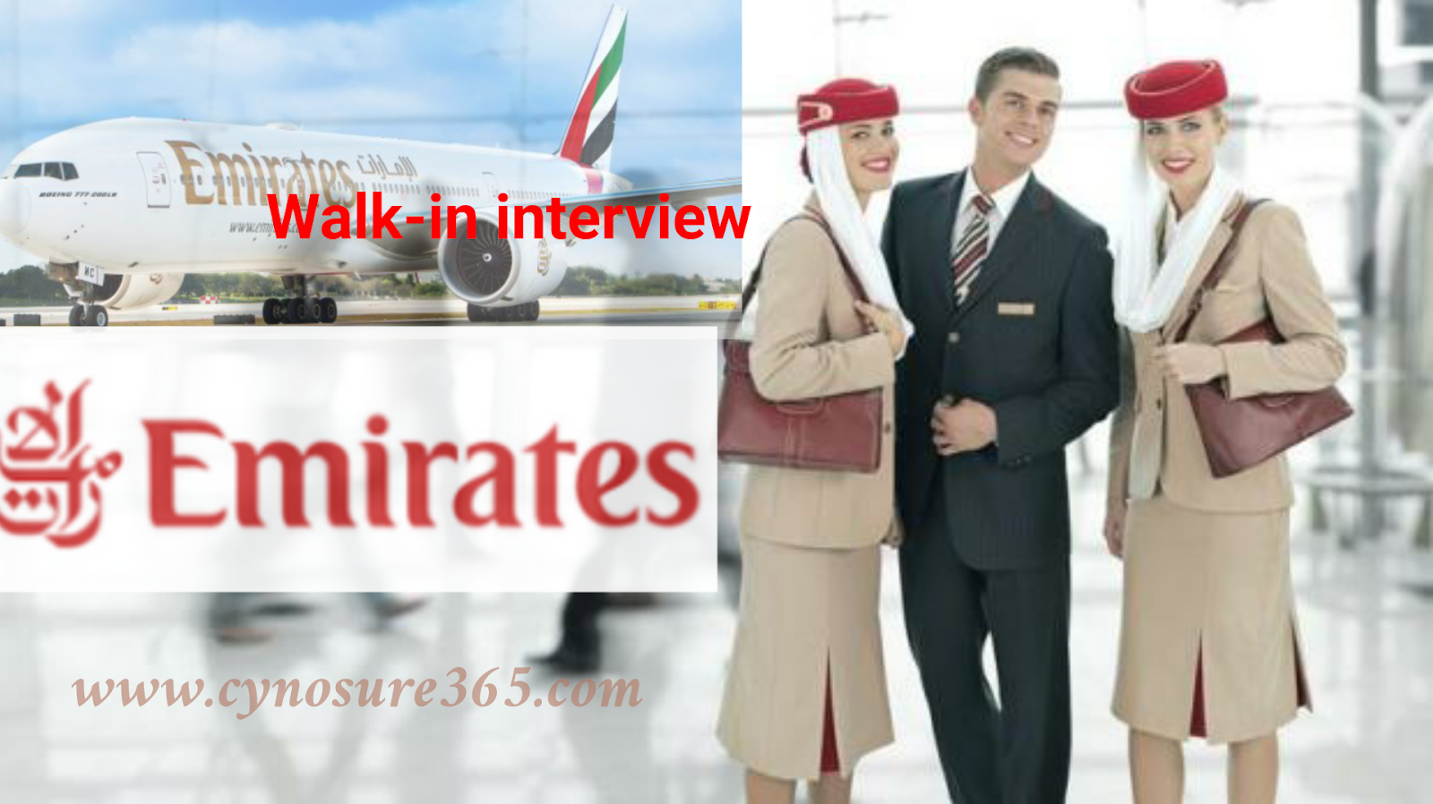 EMIRATES WALK-IN INTERVIEW ON 13th AND 28th APRIL 2018 - CYNOSURE365
