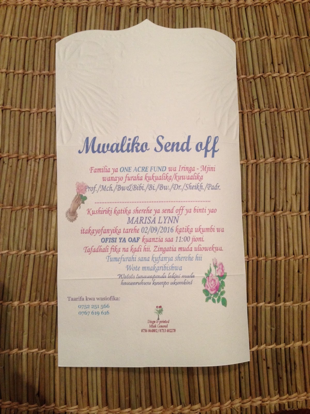 A Path Unpaved: Planning my Tanzanian Send Off Party