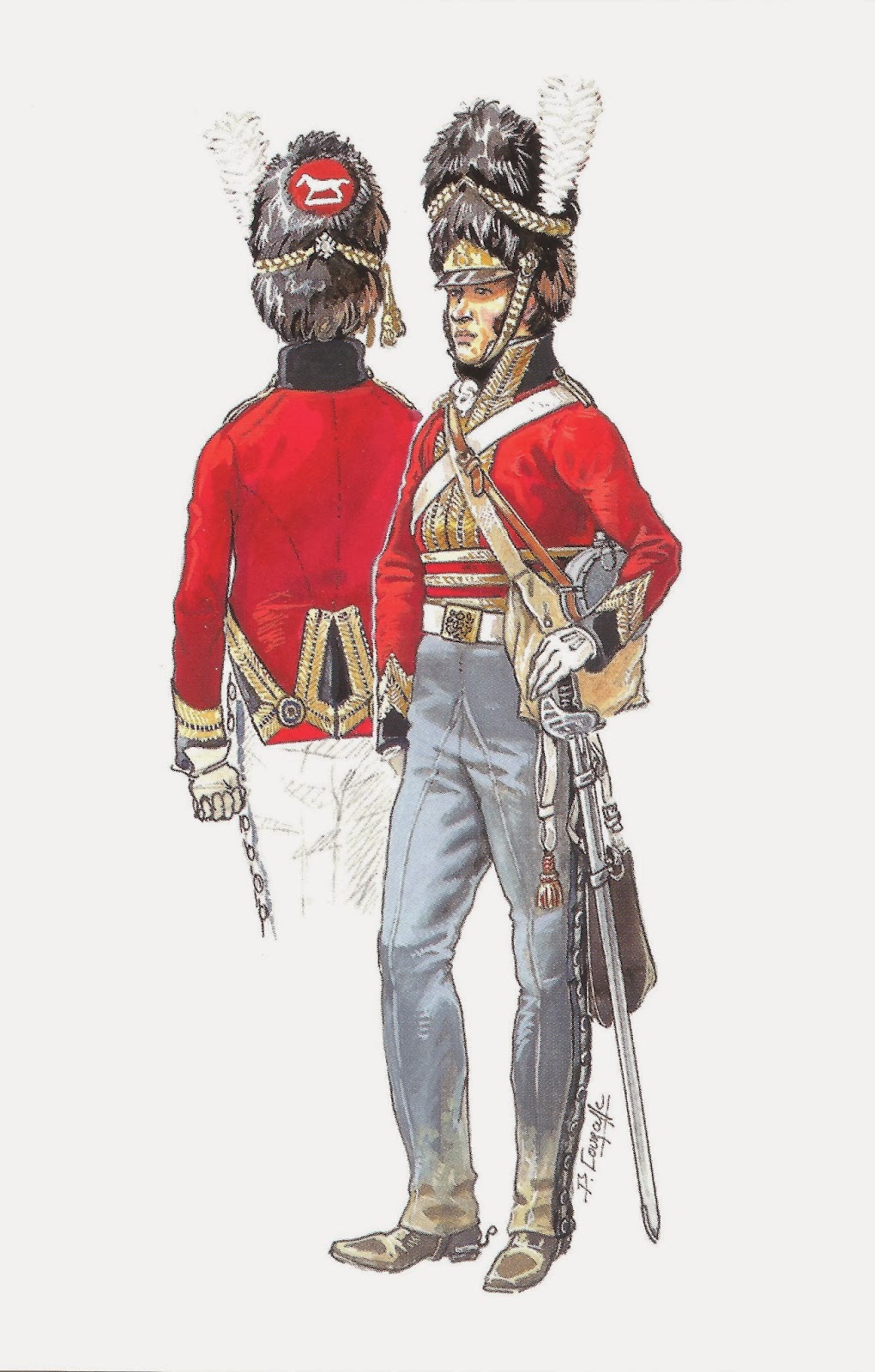 soldatini uniformi e storia militare: 2° Scots Greys Dragoons