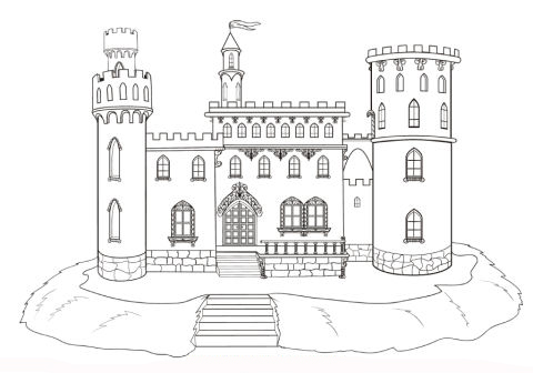 universul copiilor: Imagini de colorat castel