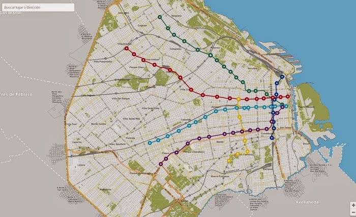 CRÓNICA FERROVIARIA: Nuevo mapa de las líneas de subte