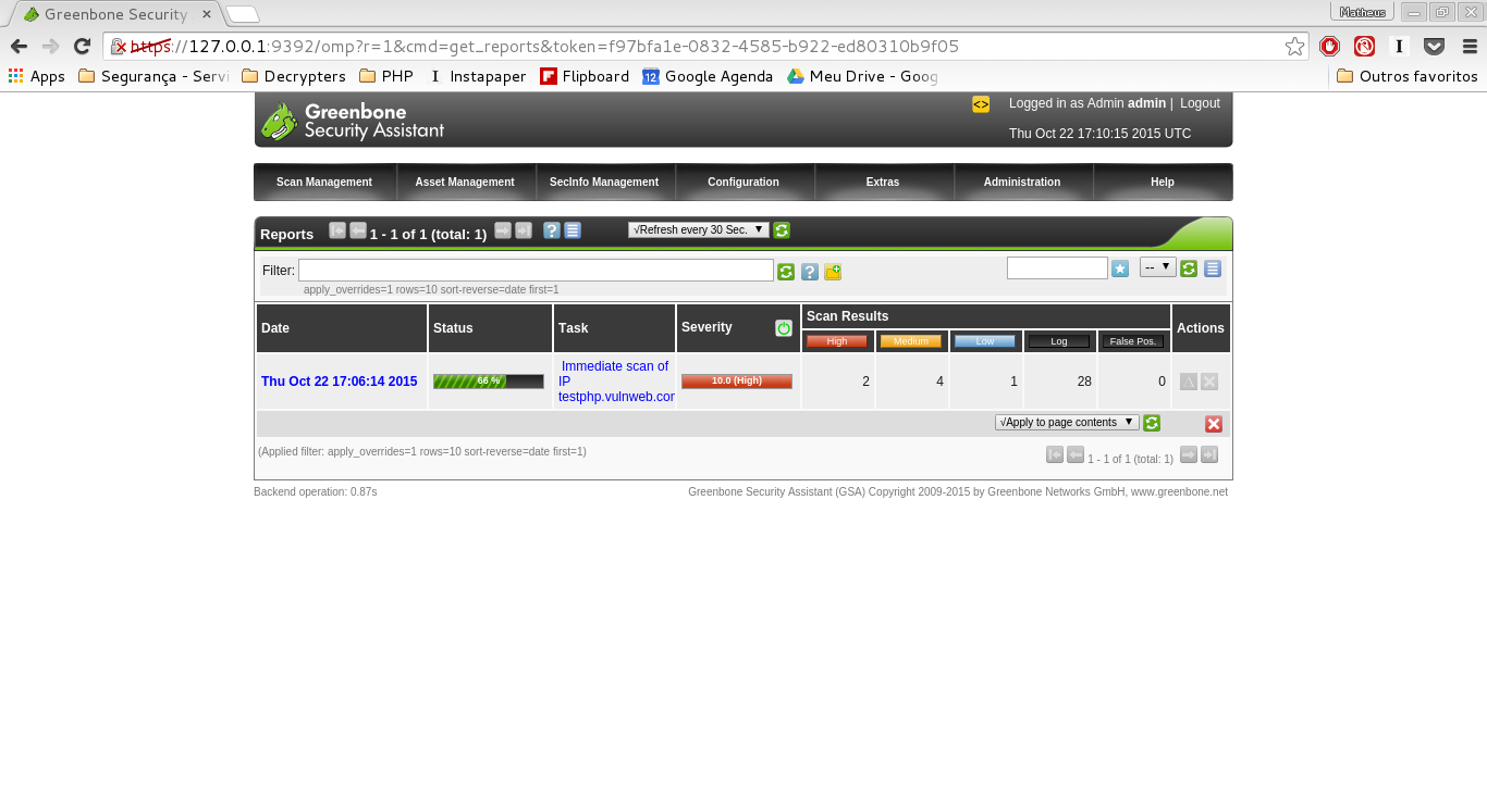 Realizando O Setup Do Openvas E Greenbone Security Assistant No Kali Linux 20 Nanoshots