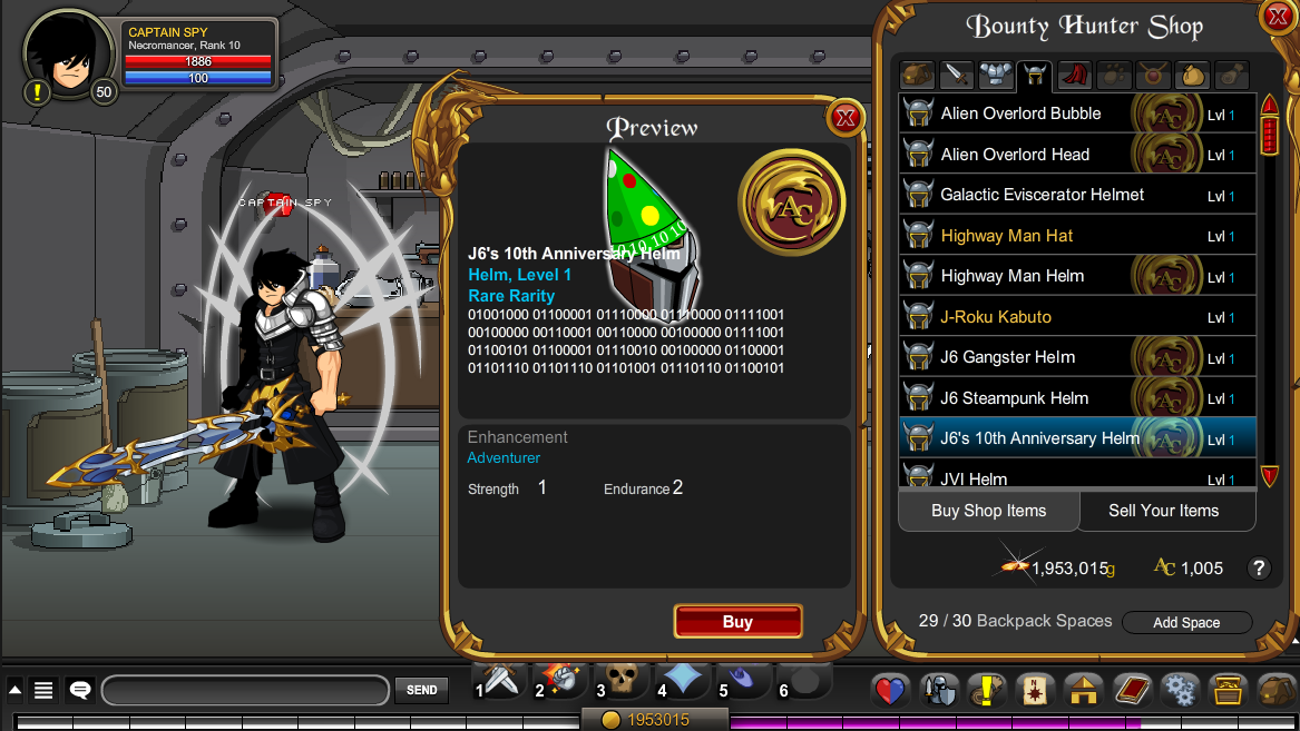 How to Get J6's 10th Anniversary Helm ? | AQW Information