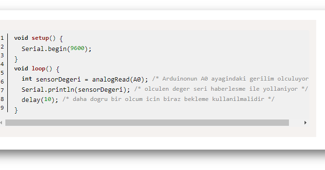 ARDUINO: ARDUİNO İLE VOLTAJ OKUMA