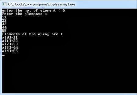 WAP to display elements of an array | Write A Program