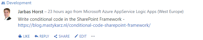 Jarbas Horst: Writing posts in Yammer with Azure Logic Apps