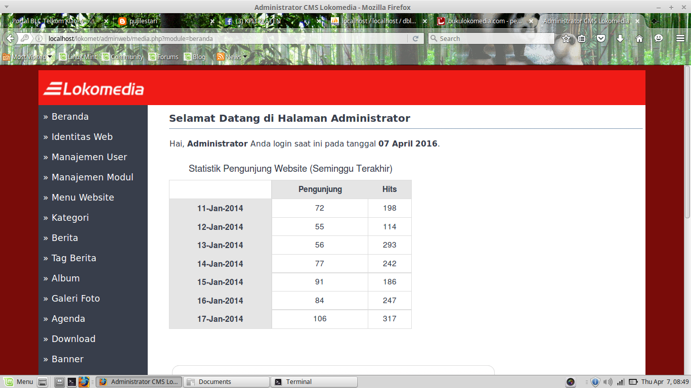 Install CMS Lokomedia | pujilestari