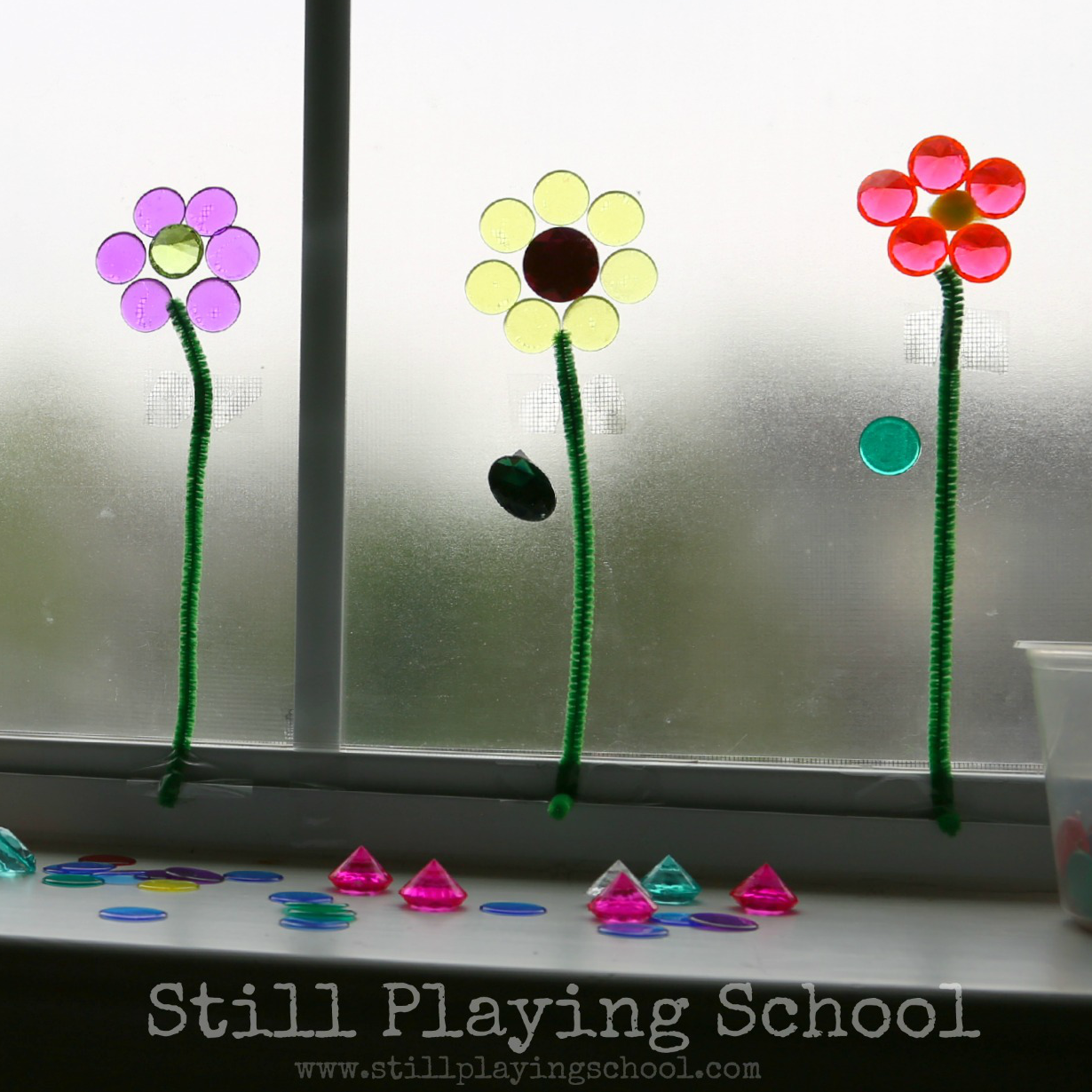 Sticky Window Flower Garden | Still Playing School