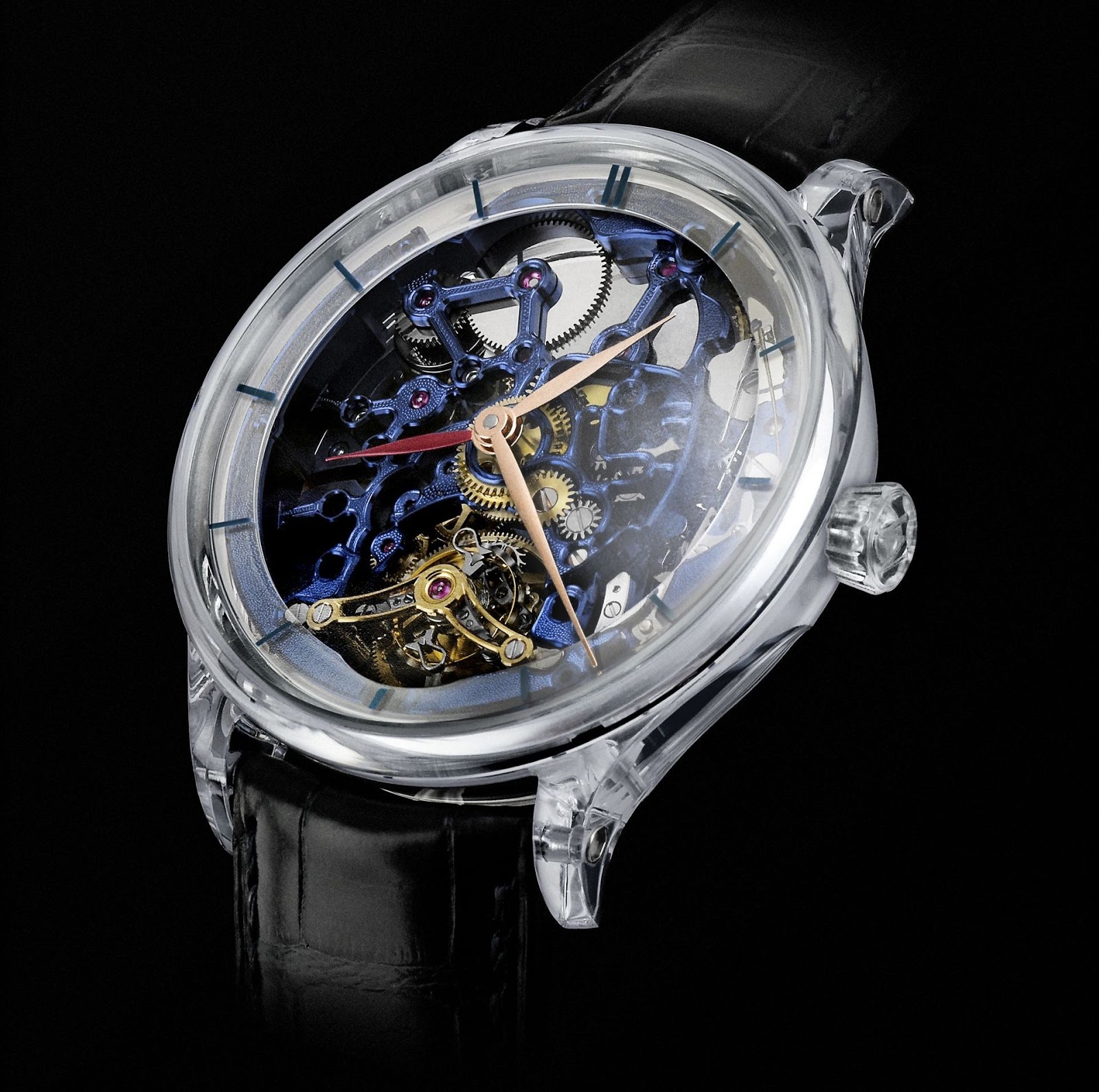 Neue Uhr : H. Moser & Cie. Venturer Tourbillon Dual Time Sapphire Skeleton
