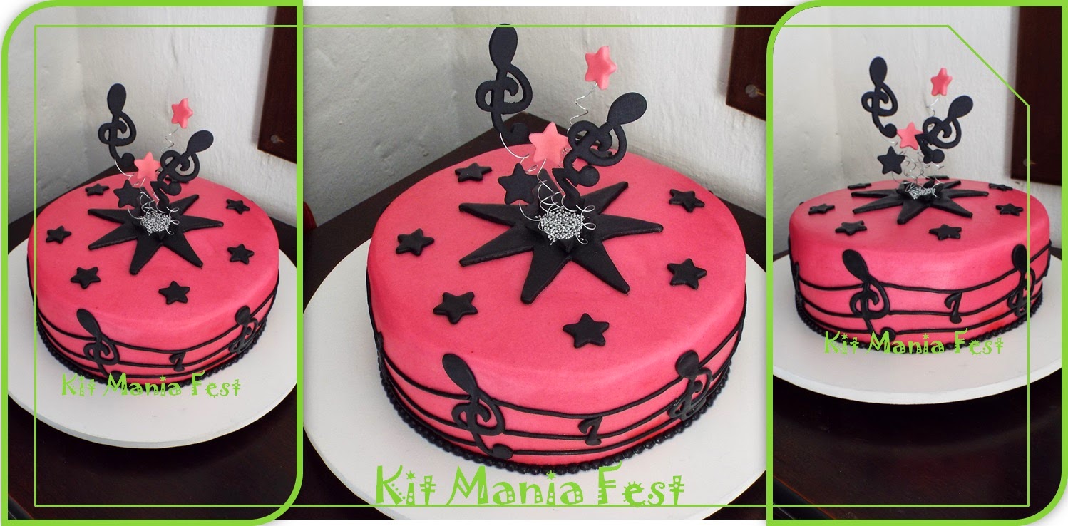 Kit Mania Fest: Bolo decorado - Pink