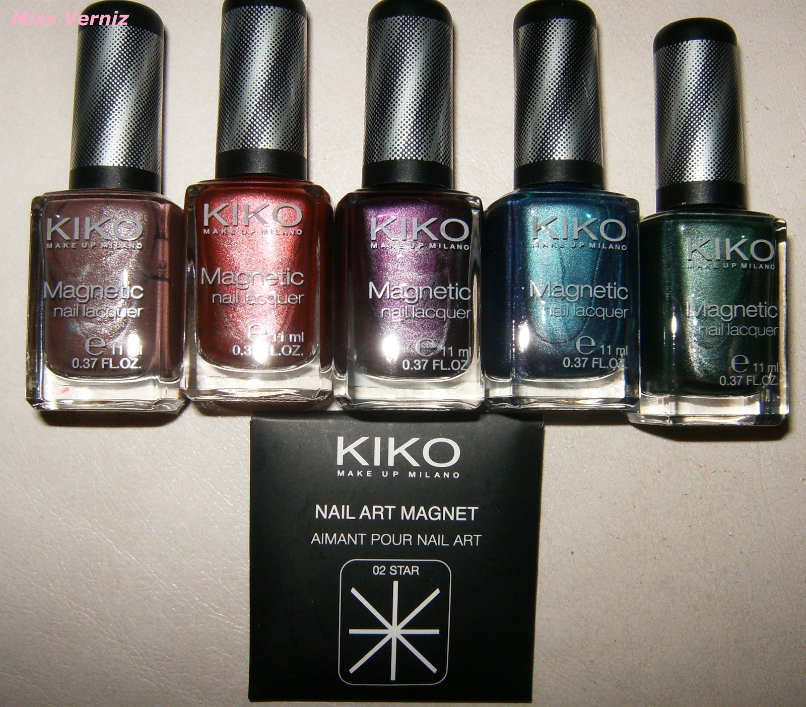 Ana_missverniz: Kiko Magnetic Nail Polish....5 coreszinhas...!!!!