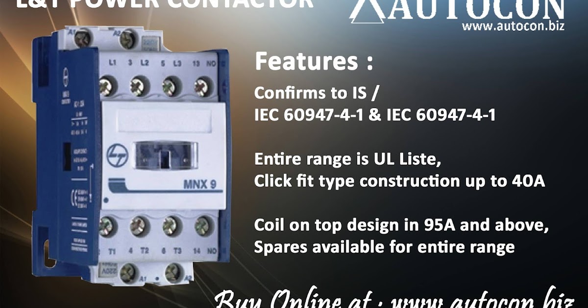 L&T Power Contactor MNX-9 3POLE 1NO CS94106