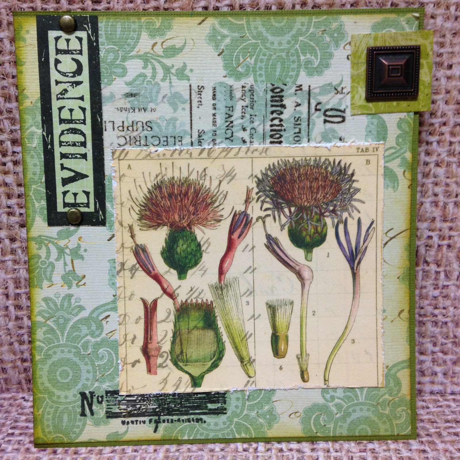SewPaperPaint: Stamped Vintage Floral Mini Album