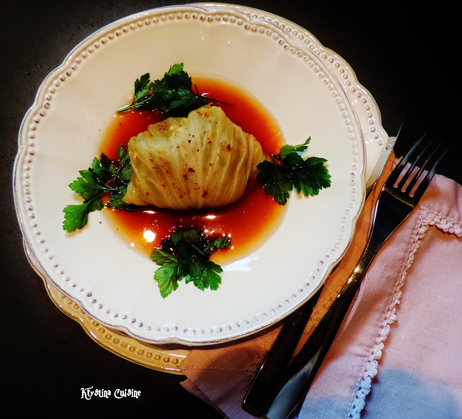 Krystina cuisine: Feuilles de Choux Blanc Plat Farcies