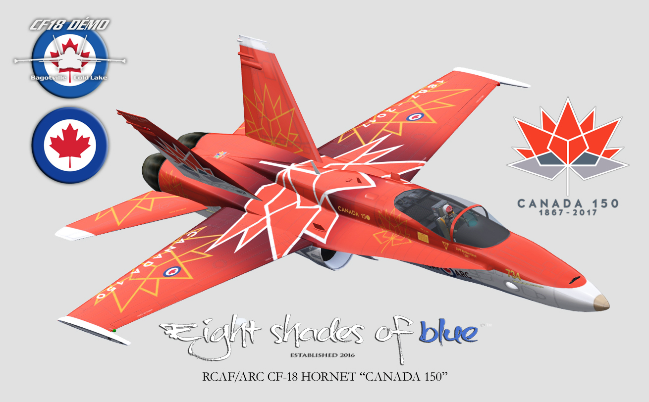Eight Shades of Blue: RCAF/ARC CF-18 Hornet "Canada 150"
