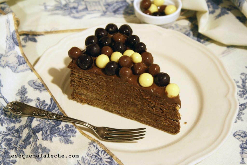 Recetas de cocina : Tarta de obleas y chocolate