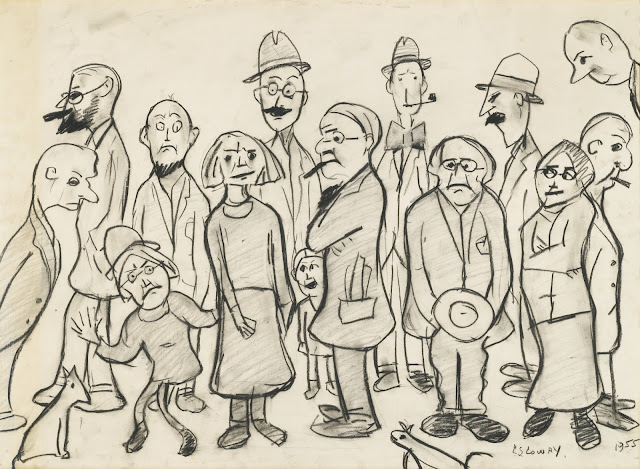 The Works of Laurence Stephen Lowry: 1955 - Large Figure Group