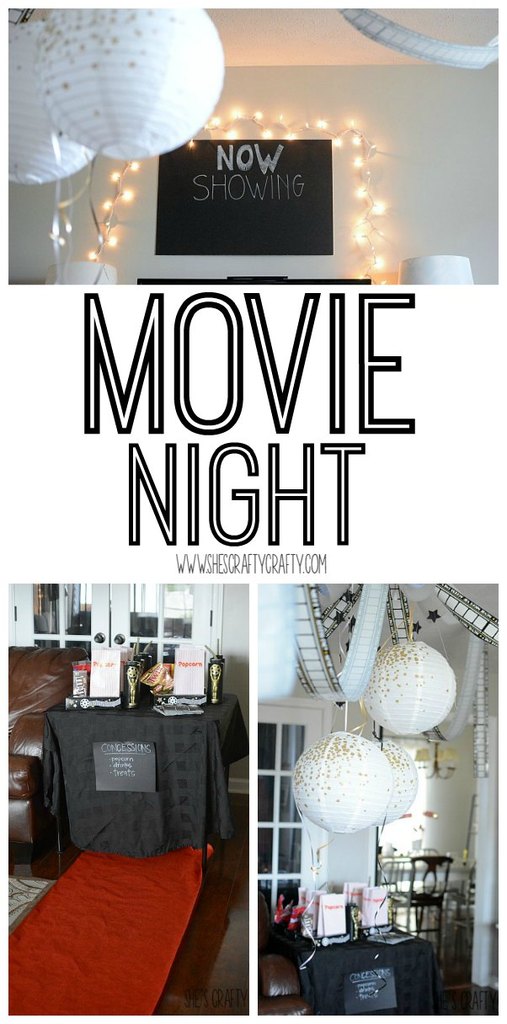 She's Crafty: family Movie Night party