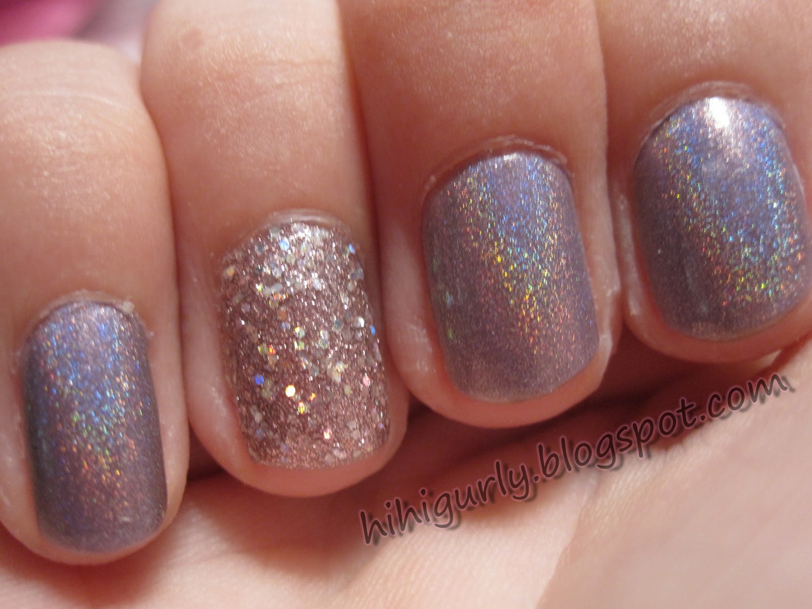 Lovely Little Things: holo-ey nubby mis-matched hands...