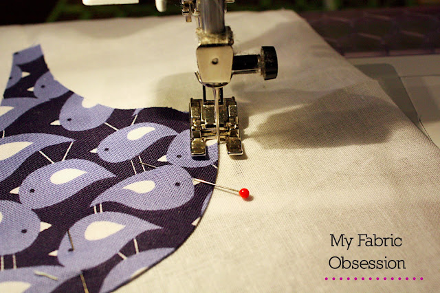 My Fabric Obsession: Something Machine Appliqued [Blog Hop]