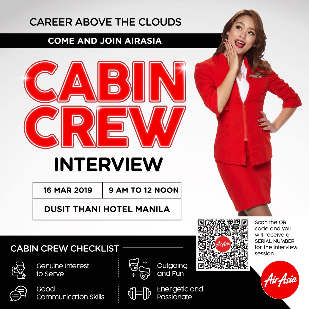Fly Gosh: Air Asia Cabin Crew Recruitment - Walk in interview ( Manila ...