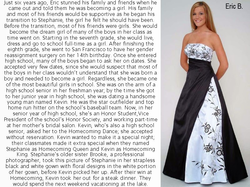 Eric's Transgender Captions: From a Boy to Homecoming Queen