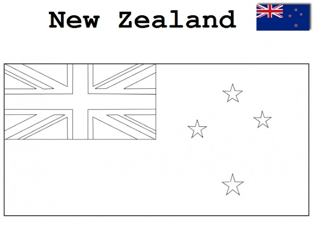 Geography Blog: New Zealand Flag Coloring Page