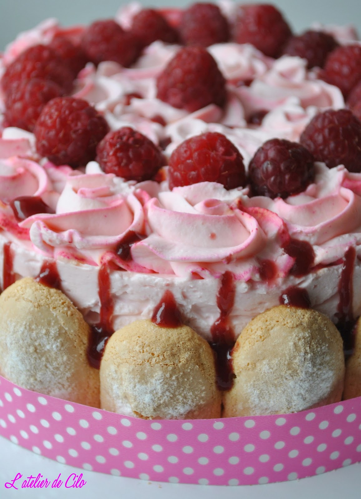 L'atelier de Cilo: "Charlotte aux framboises / Raspberry Charlotte"