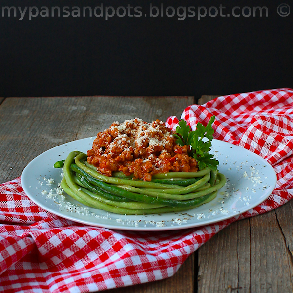 Fit and yummy: Fake spaghetti with bolognese sauce - My pans and pots