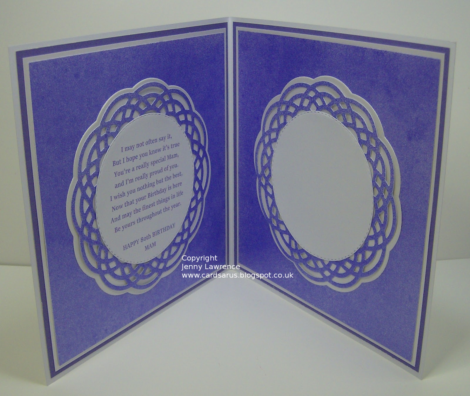 CARDSARUS: 80th BIRTHDAY CARD AND BOX