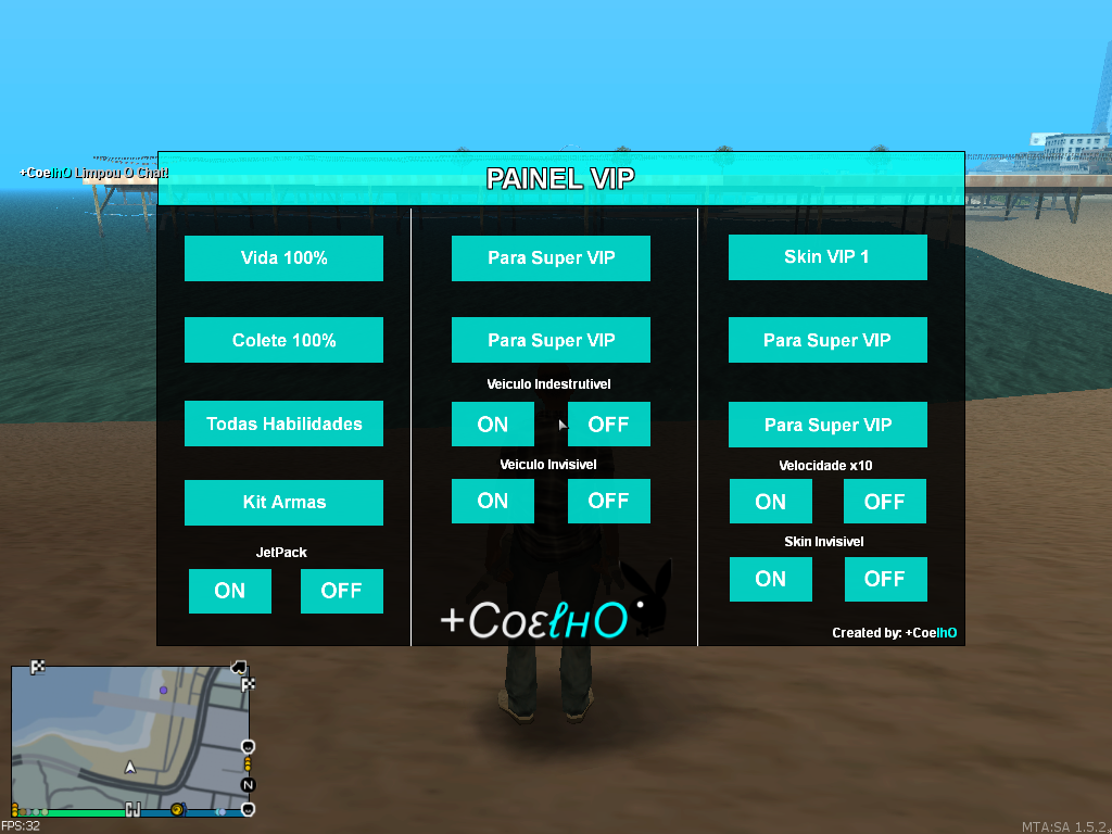 [MTA:SA] Painel VIP +CoelhO - MTA Brasil