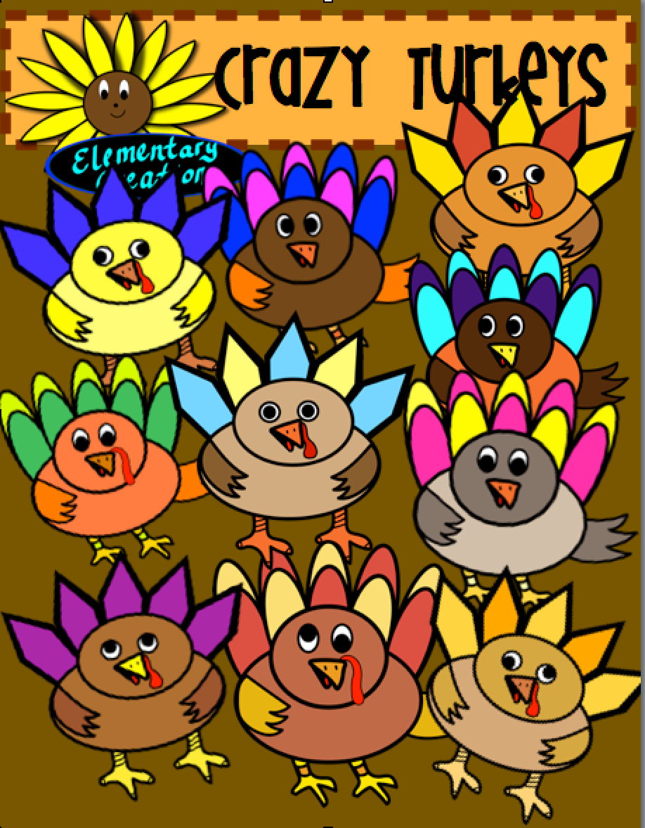 The Best of Teacher Entrepreneurs: Misc. Lesson - "Crazy Turkey Clipart"
